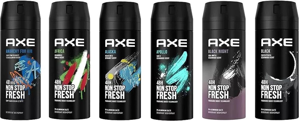 AXE Body Spray MIX within available kinds 6 X 150 ML/5.07 FL OZ (6 pack ...