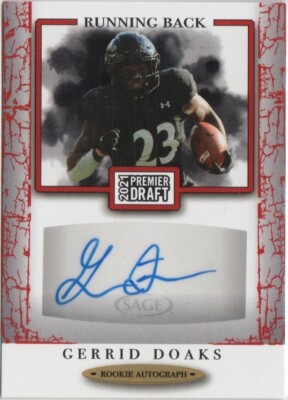 2021 SAGE HIT AUTOGRAPHS RED GERRID DOAKS RC | eBay