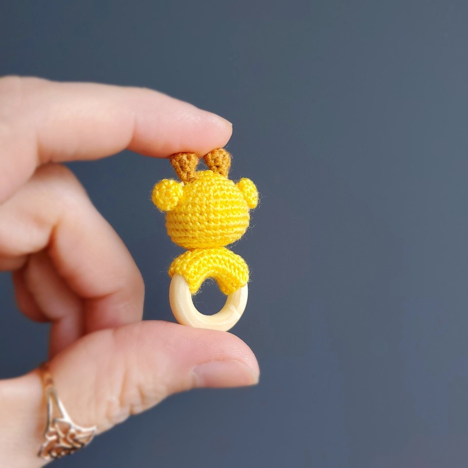 Miniature doll teether. Dollhouse mini toy animal. Doll collection ...