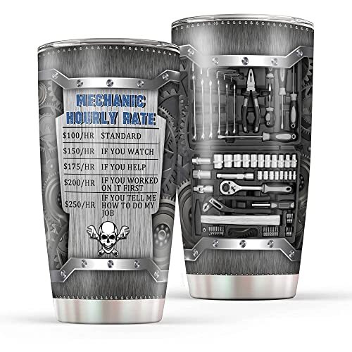 Mechanic Tumbler Cups For Men 20oz Mechanic Coffee Tumbler Mens Coffee ...