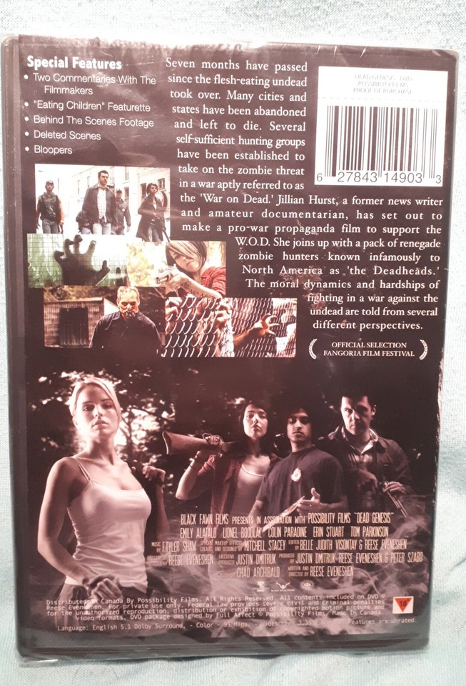 Dead Genesis (2010, Horror, DVD) Emily Alatado ** BRAND NEW/FACTORY ...