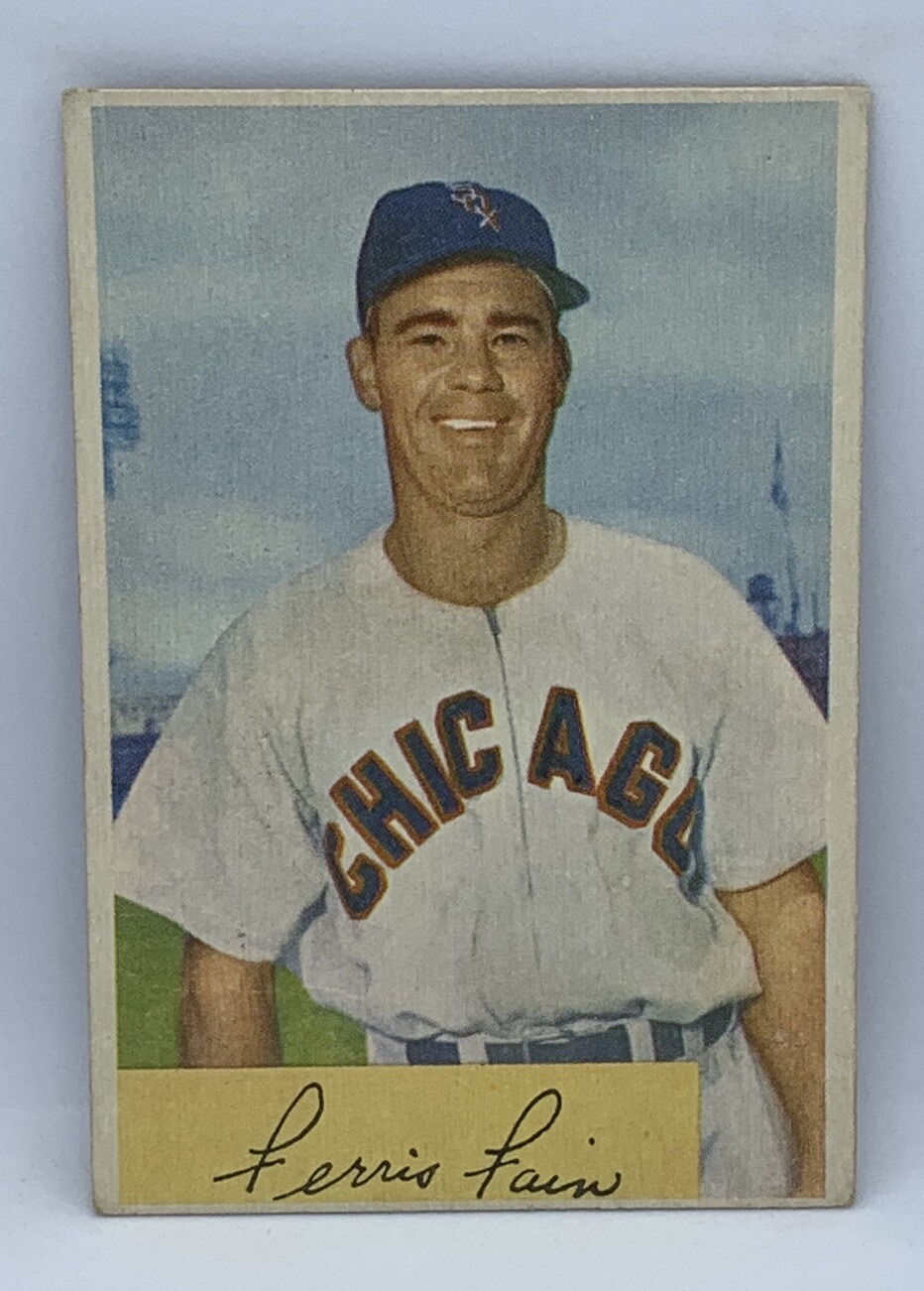 1954 Bowman Baseball Ferris Fain White Sox #214 Midgrade Crease | eBay