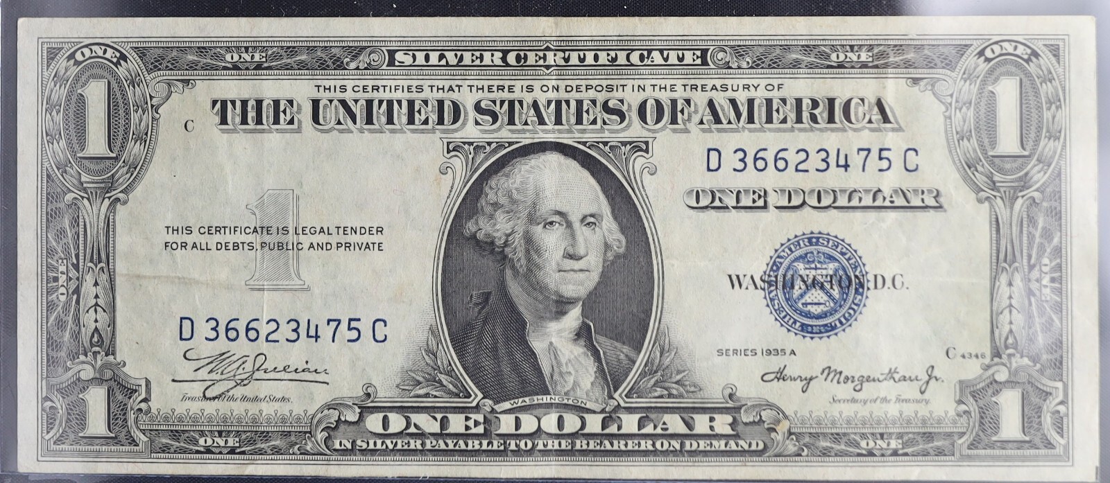 Rare Find: 1935A $1 Silver Certificate - D36623475C with Unique ...