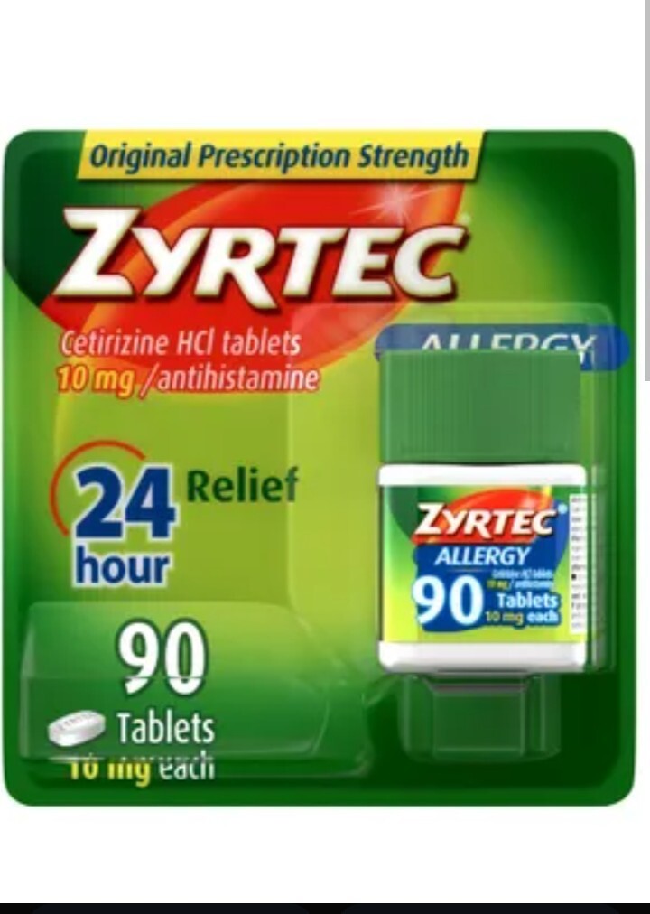 10 new packs of Zyrtec Allergy Treatment Tablets - 10mg - 90 Count Exp ...