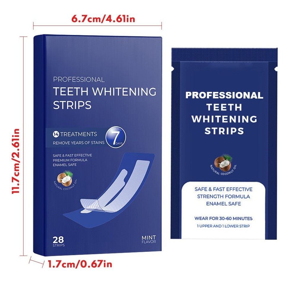 28Pairs Teeth Whitening Strips Tooth Rapid Bleaching White Strips Teeth ...