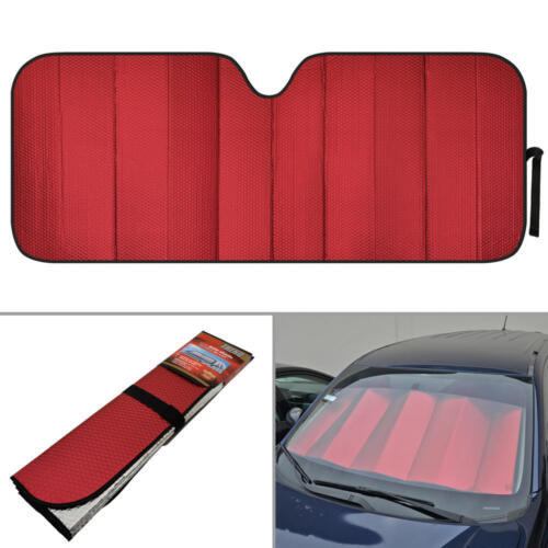Jumbo Auto Sun Shade Foldable Metallic Red Car Windshield Window ...