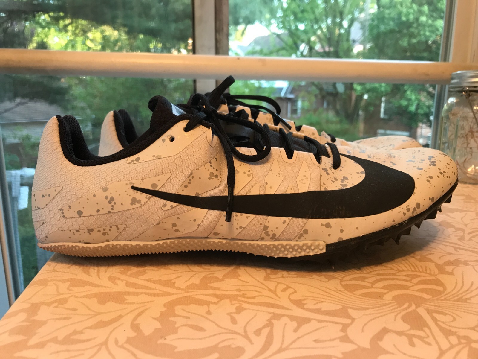 NIKE ZOOM RIVAL S9 Running Track Shoes Sprint Mens Sz 13 Grey Spikes ...