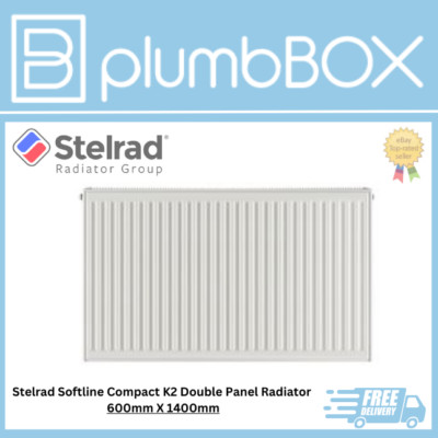 Stelrad Softline Compact K2 Double Panel Radiator 600mm X 1400mm | eBay UK