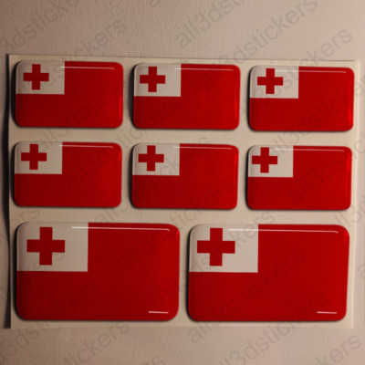 Sticker Tonga Resin Domed Stickers Tonga Flag 3D Vinyl Adhesive Decal ...