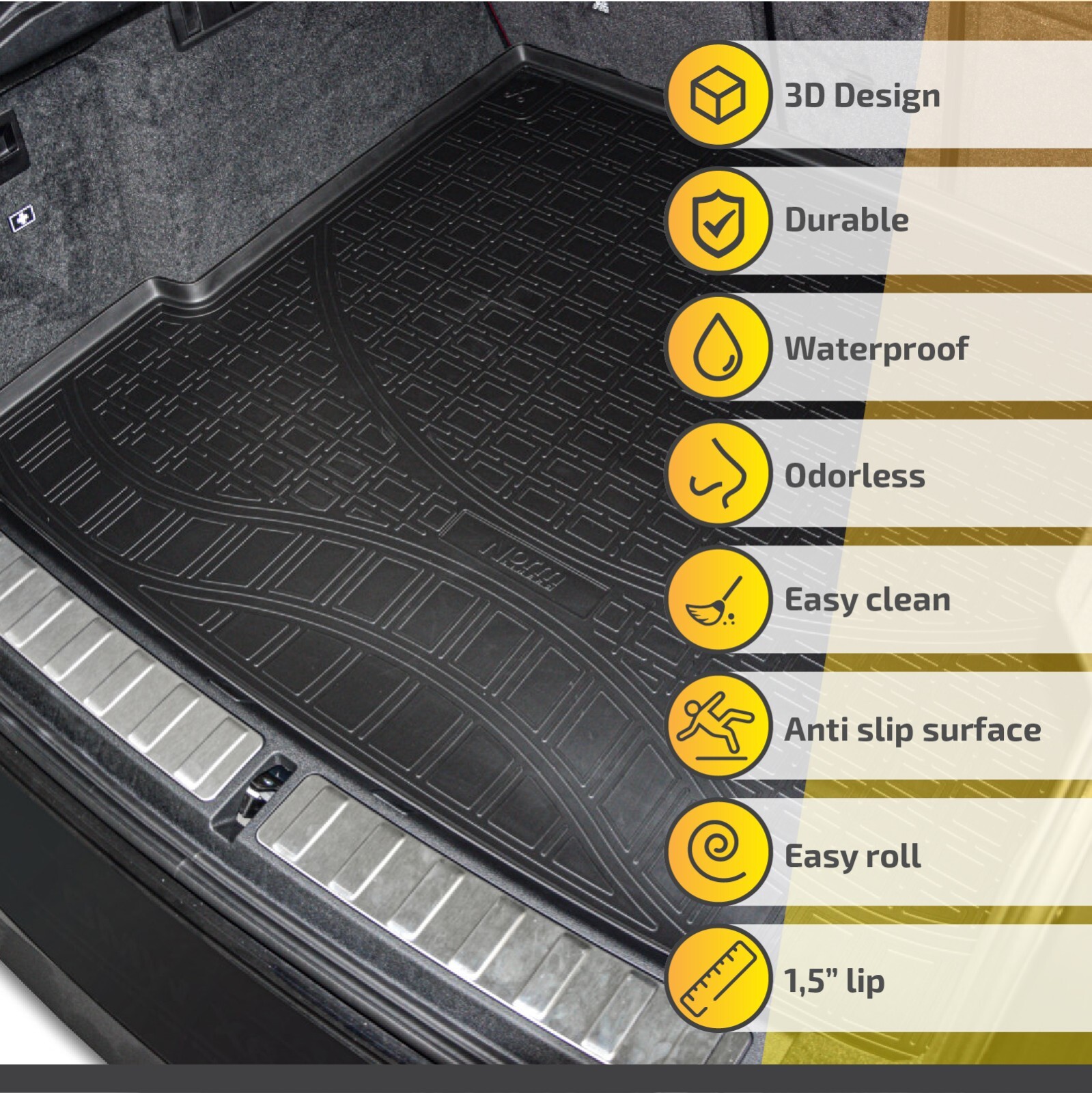 Boot Tray Protector For Mercedes GLB X247 2019-up Cargo Liner Non-Slip ...