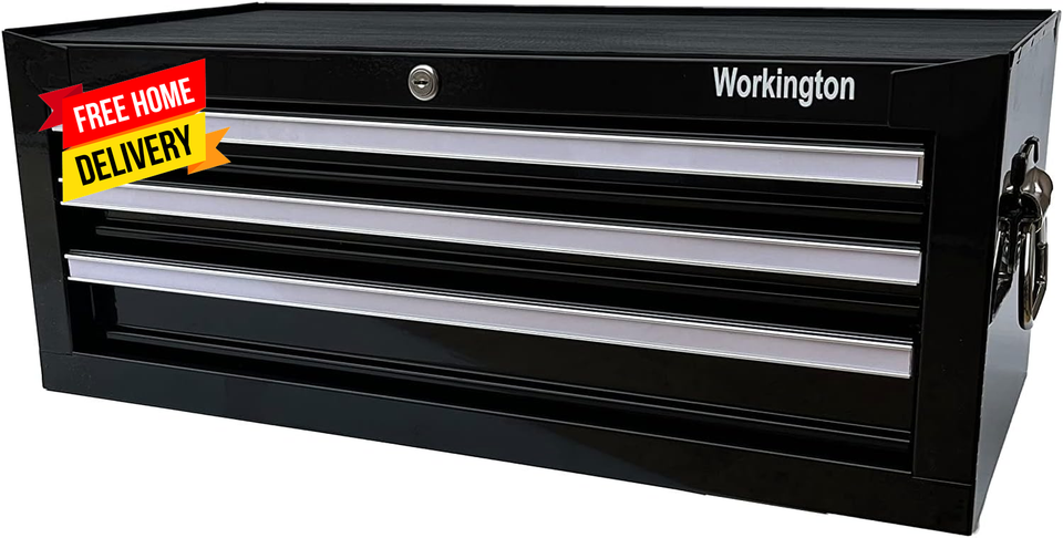 Industrial 3 Drawers Portable Metal Intermediate Box, 26" Middle Tool ...