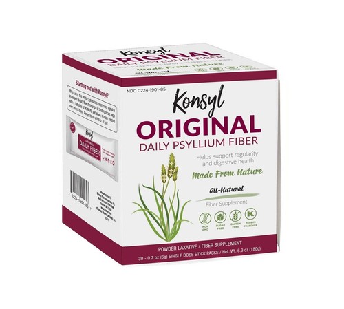 Konsyl Original Formula Daily Fiber, 100% All Natural Psyllium Husk ...