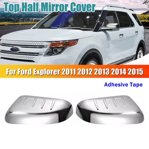 ABS Chrome Rearview Side Top Half Mirror Cover Caps For Ford Explorer ...
