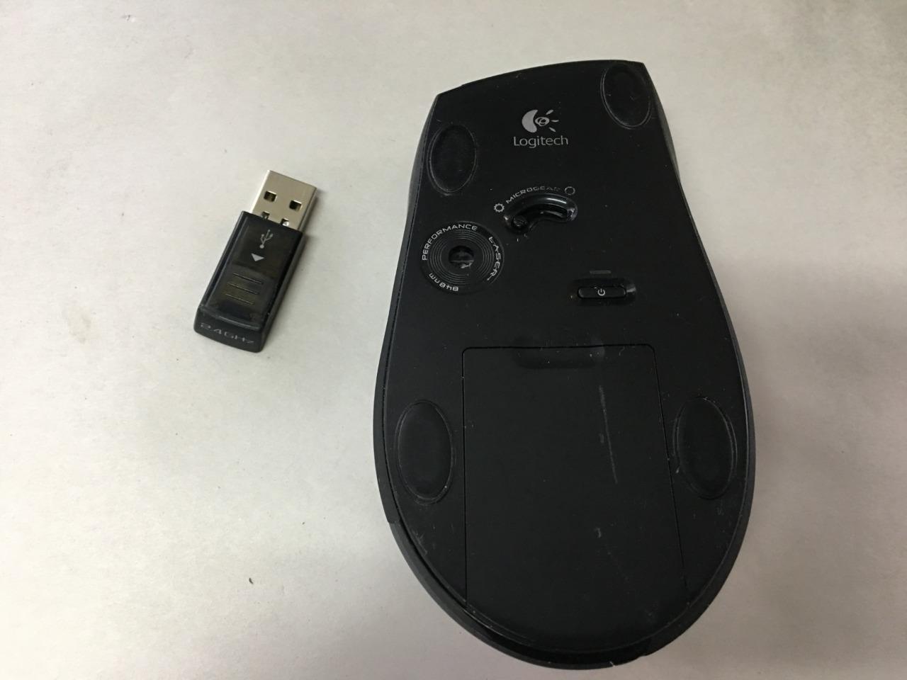 LOGITECH MX620 CORDLESS LASER MOUSE BLACK 810-000536 WITH USB DONGLE ...