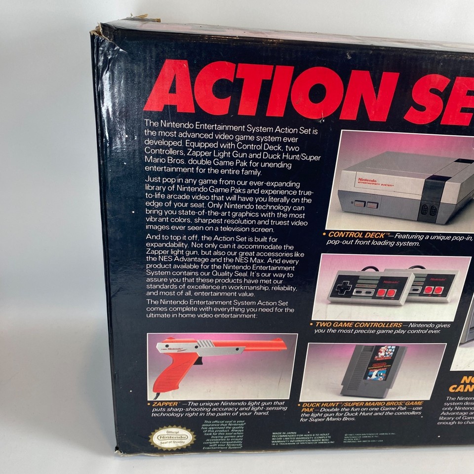 Nintendo NES System Console Action Set CIB Complete In Box Great Shape ...