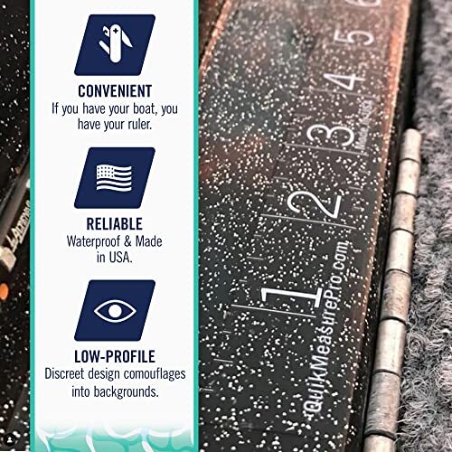 Quik Measure Pro Fish Rulers - 36" Boat Ruler Fish Measuring Sticker ...