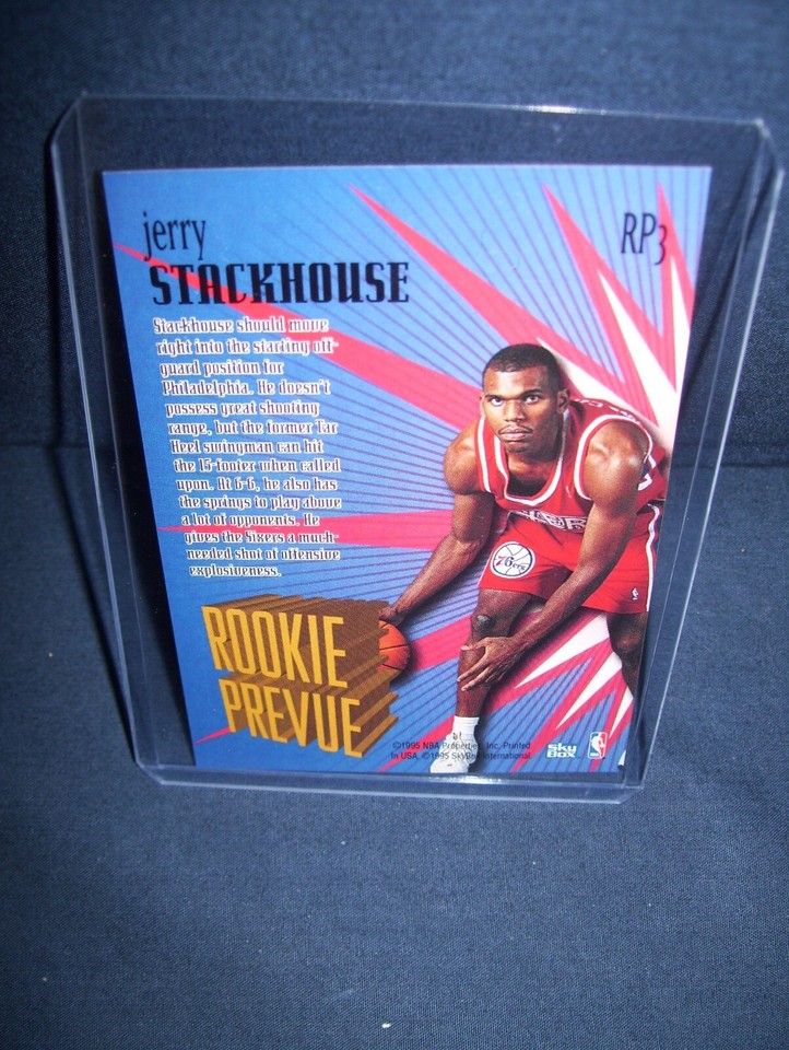 Jerry Stackhouse Rookie Prevue RP3 Card Skybox 1995 | eBay
