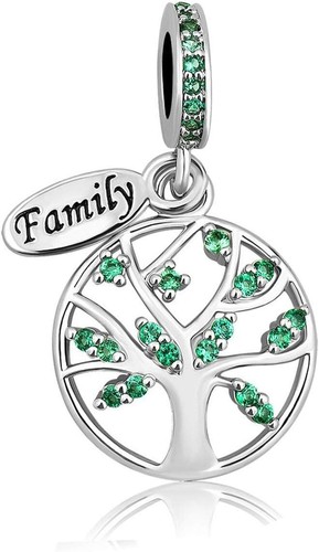 Family Tree Dangle Charm for Snake chain & European Charm Bracelets | eBay