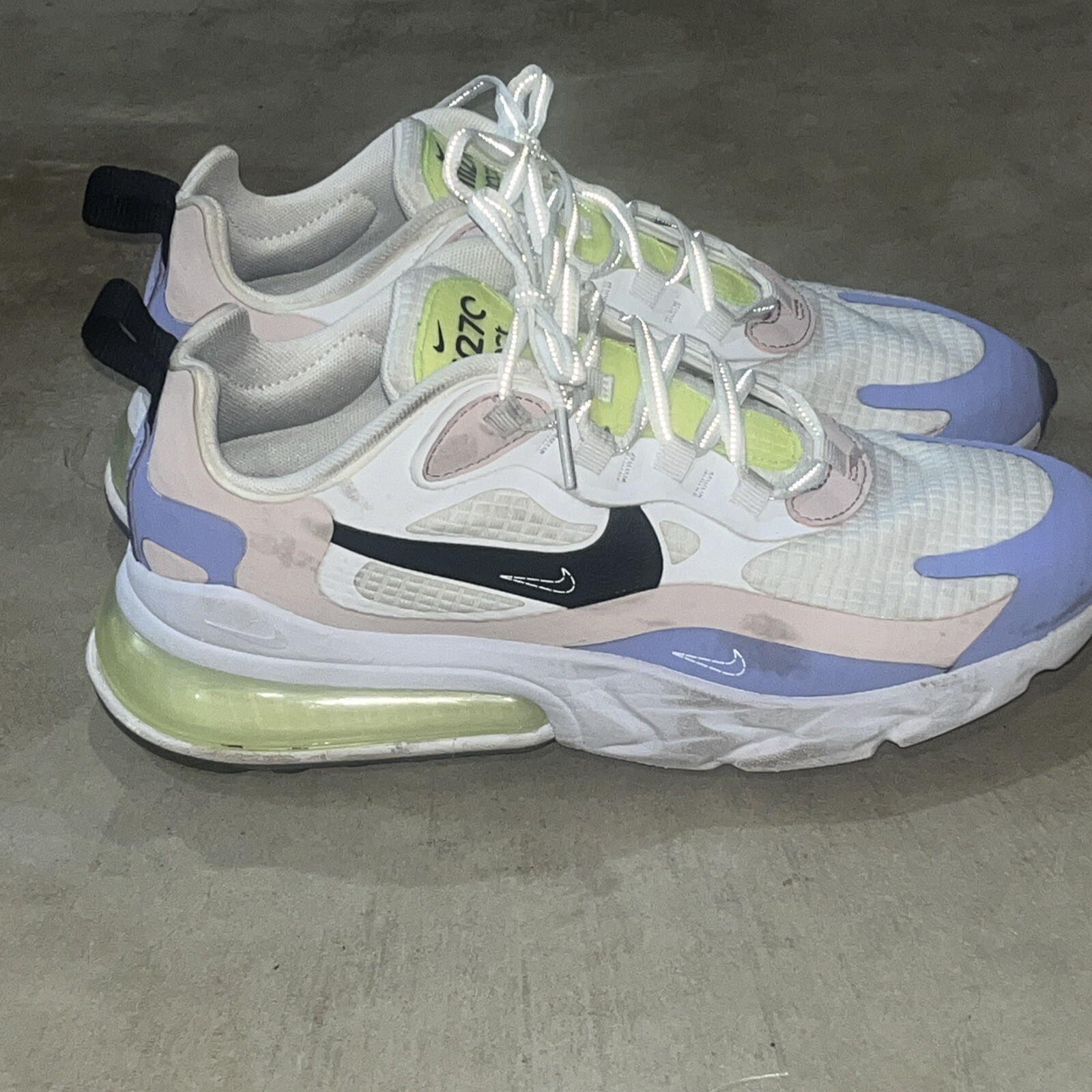 Nike Air Max 270 React Women White Sneakers CU4768-10… - Gem