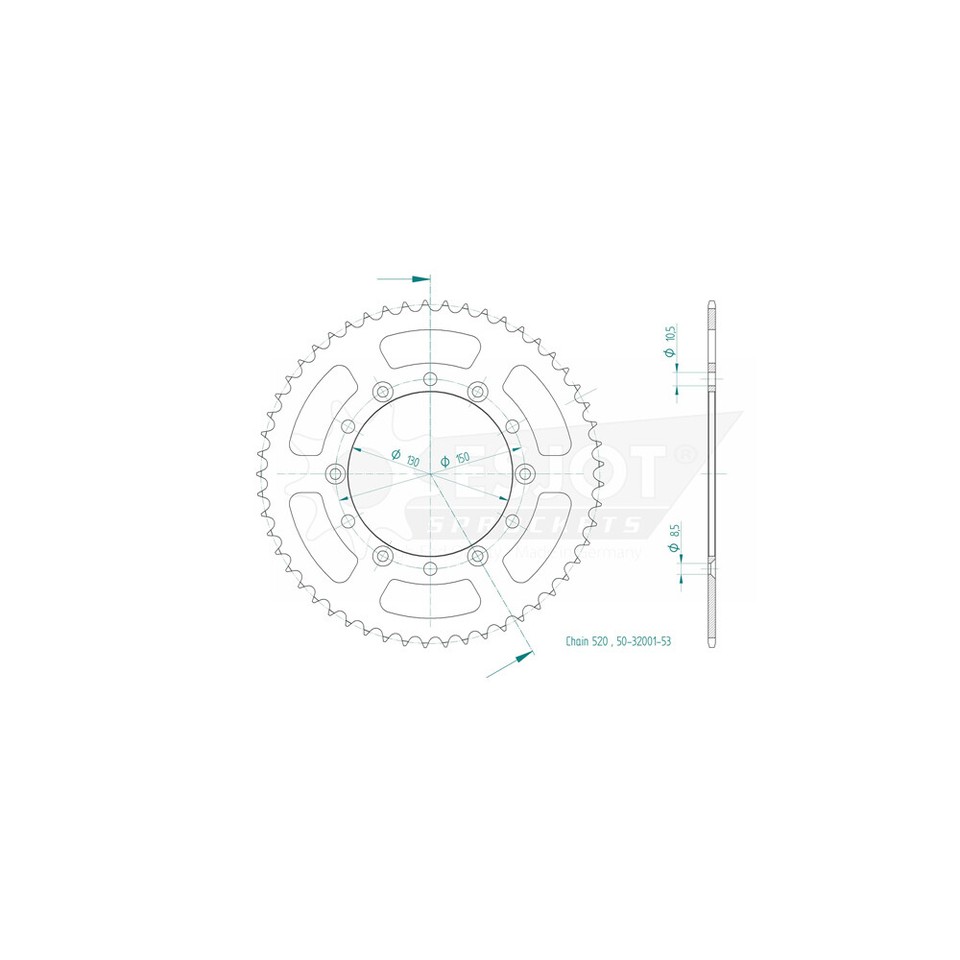 Sprocket Rear 520-53T Steel for HONDA FMX 650 2005 2006 2007 2008 | eBay