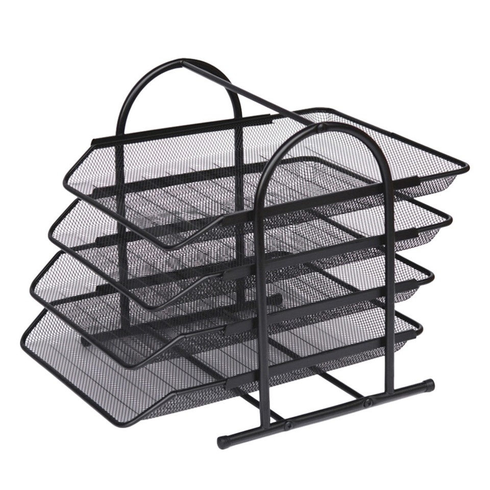 File Tray Rack Paper Binder Organizer Tier Document Tray Paper Sorter ...