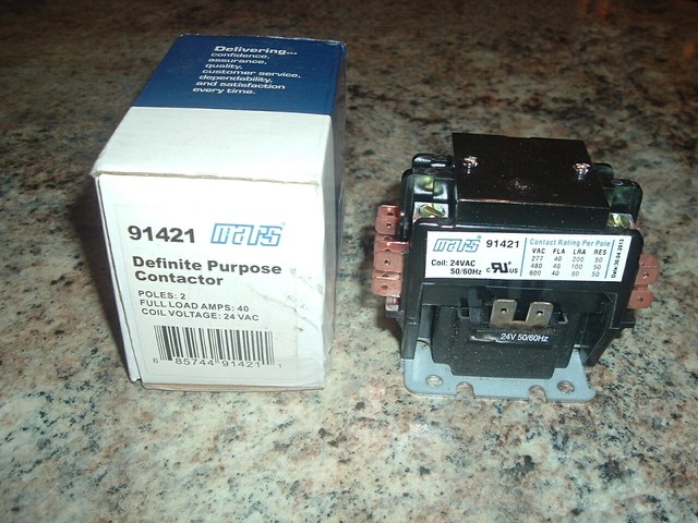 Mars 91421 Definite Purpose Contactor 2 Pole 40a 24vac for sale online ...