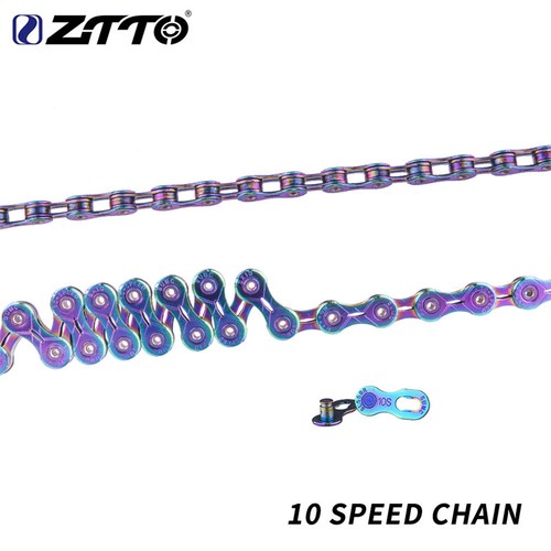 ZTTO Bicycle Colorful Chain 10 speed Rainbow Chain for Mountain Bike ...