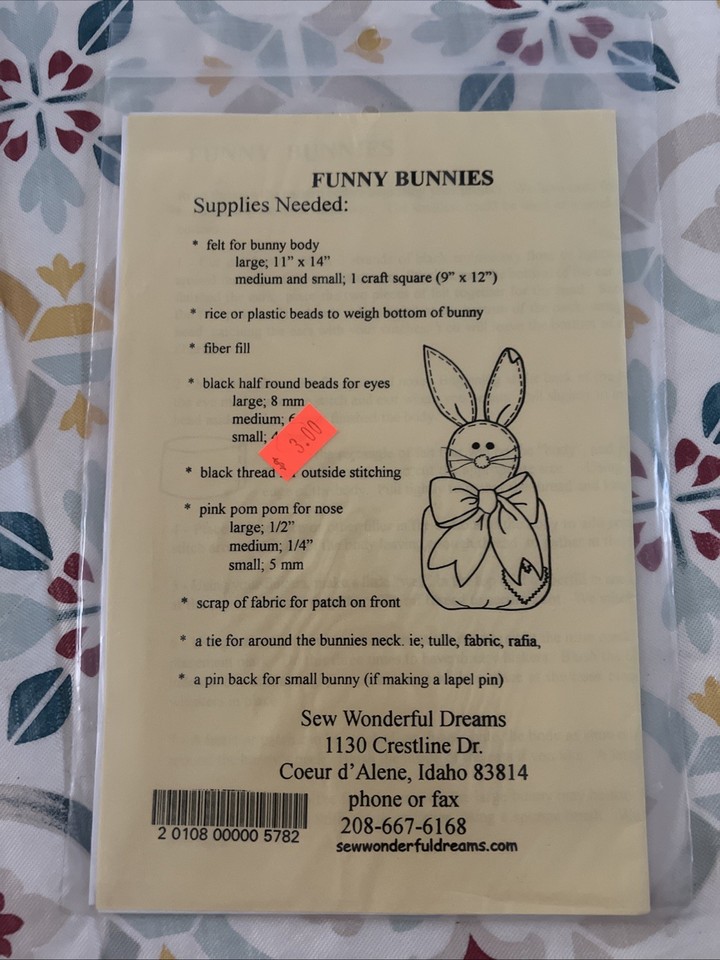 Funny Bunnies Stuffed Animal Pattern Sewing Wonderful Designs Easter ...