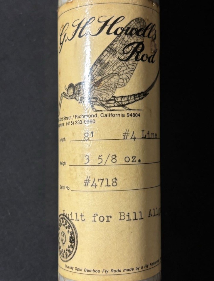 G.H Howells Rod #4718 8ft 4wt Bamboo Rod Fly Rod Ship From Japan | eBay