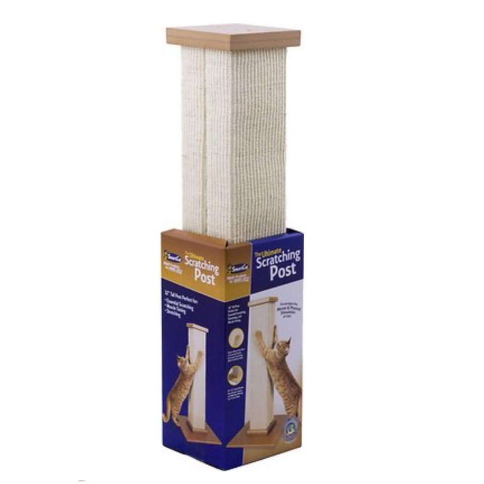 SmartCat Ultimate Scratching Post Large Beige 32" Tower Sisal Cat ...