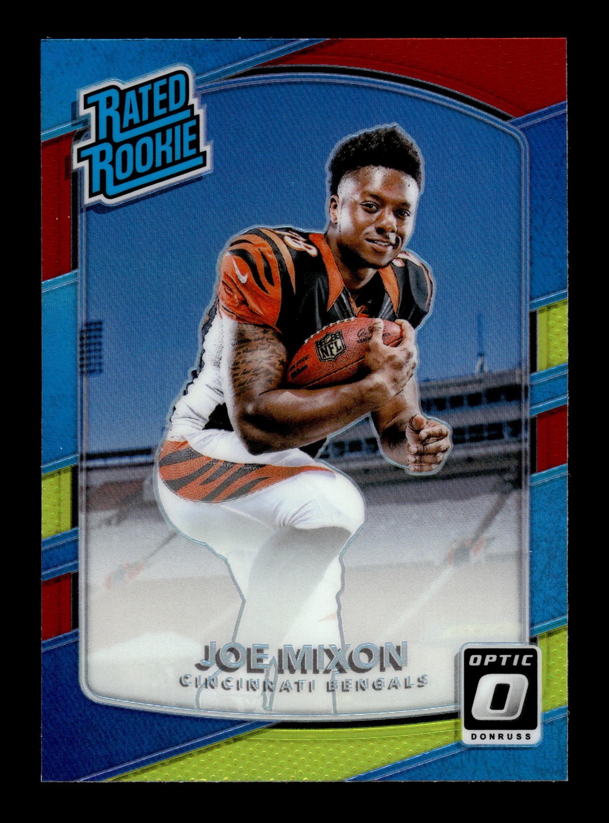 2017 Donruss Optic #185 Joe Mixon Red & Yellow SP Parallel Rated Rookie ...