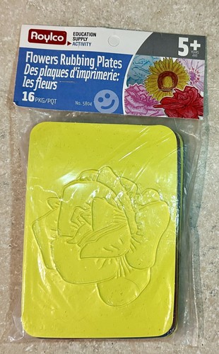 Roylco Flower Rubbing Plates. 16 In Pack. New Sealed. Education ...