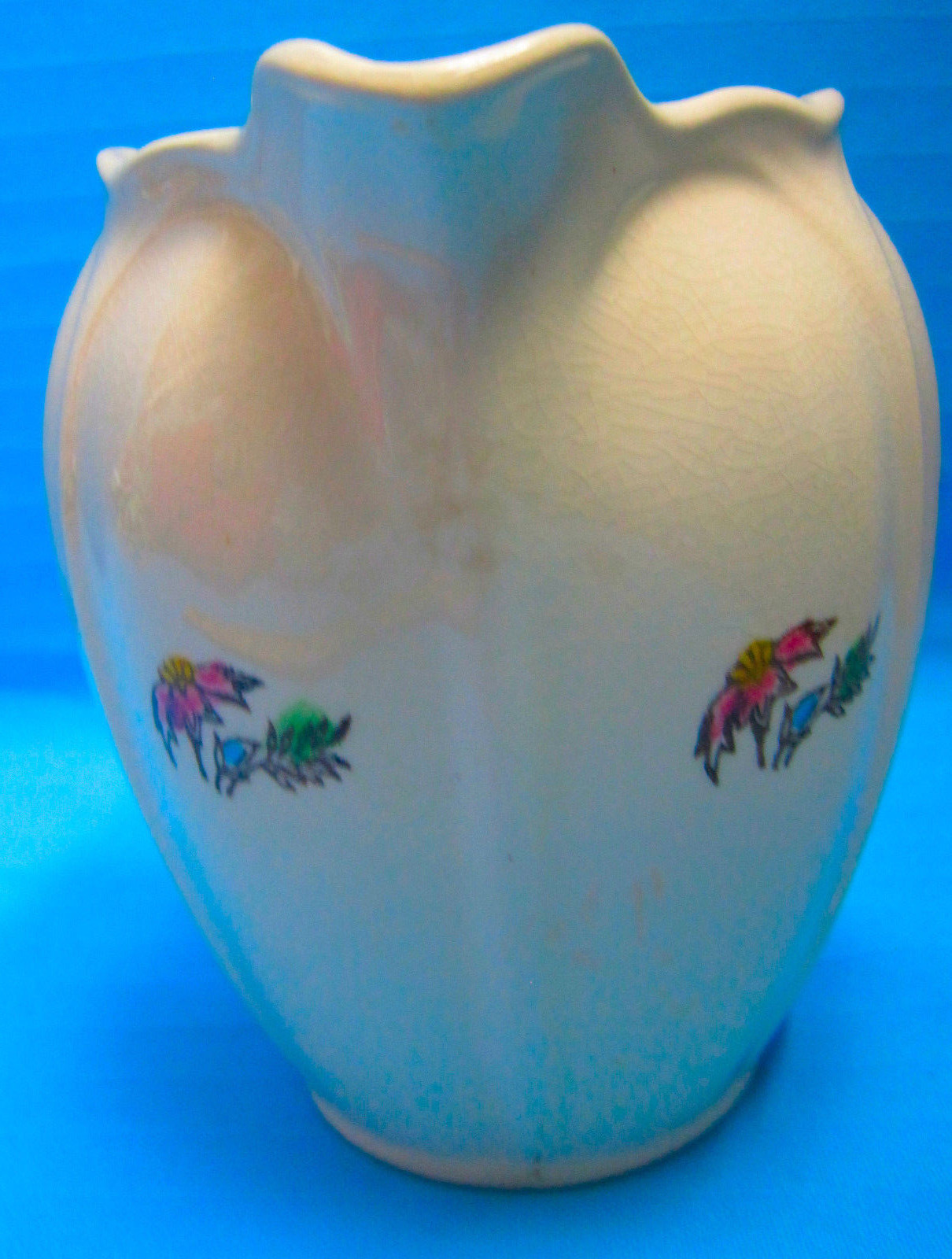 Pitcher Jas. Broadhurst Pottery England Cornflower Design Vintage Pink ...