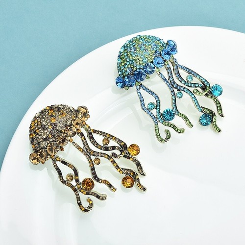 Shining Jellyfish Brooches Sea Animal Pin Unisex Fashion Wedding ...