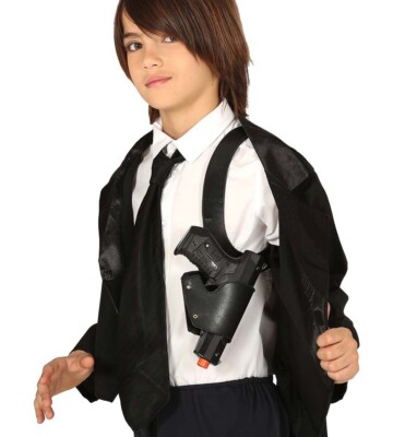Childs Police Gun & Shoulder Holster Cop Fancy Dress Accessory Kids ...