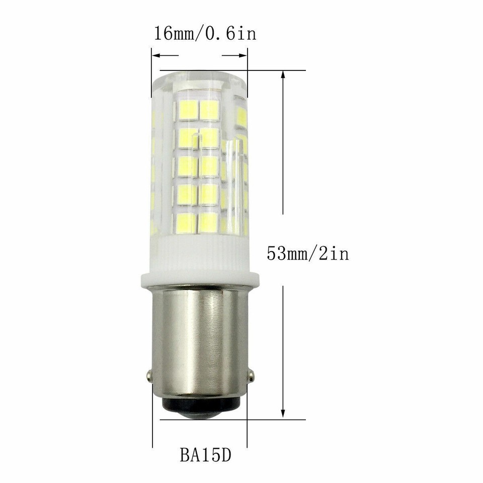 5pcs Ba15d B15 Led Ligjht Bulb 64-2835 SMD 5W 110V 120V Lamp Fit Sewing ...