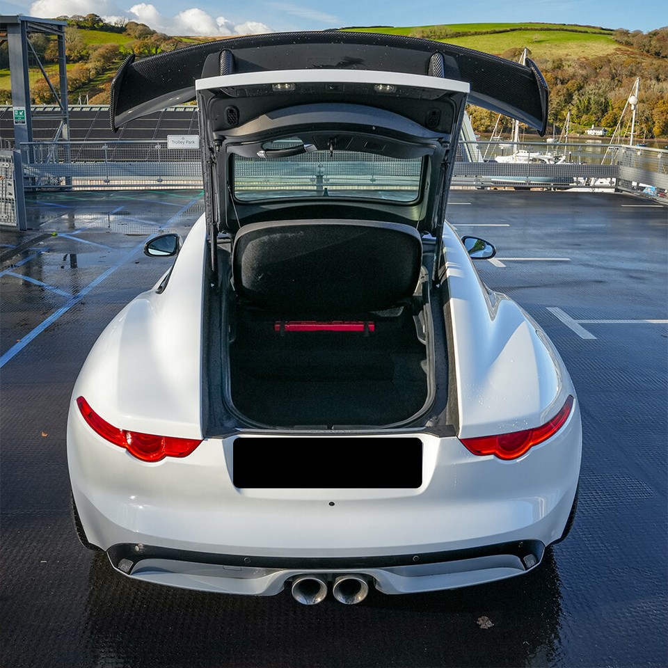 For Jaguar F-TYPE SVR R Coupe 2014-2021 REAL CARBON Rear Trunk Spoiler ...