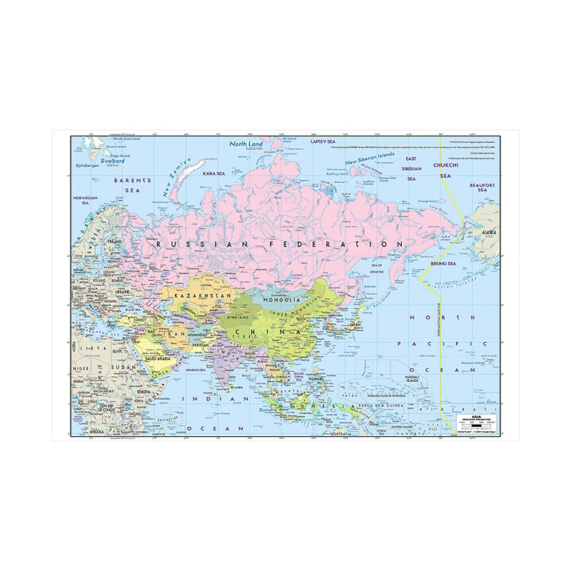 Latitude And Longitude Map Of Asia
