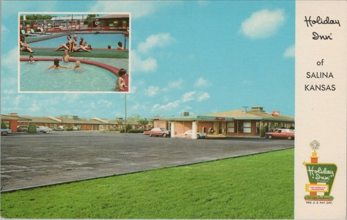Holiday Inn Of Salina Kansas Motel Hotel Poolside Chrome Vintage Post ...