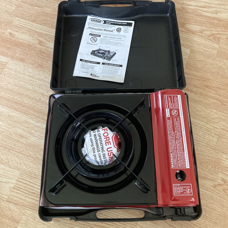 NEW Sterno Butane Stove, 8000 BTU Heat Output w/Storage Case ...