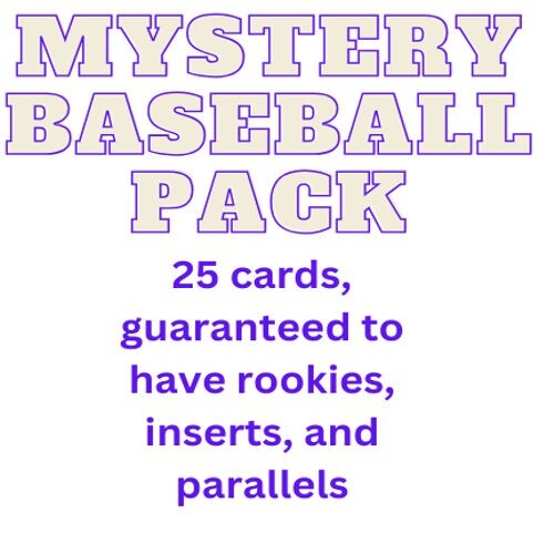 Baseball Card Mystery Packs- 25 Cards With Guaranteed Rookies/Parallels ...