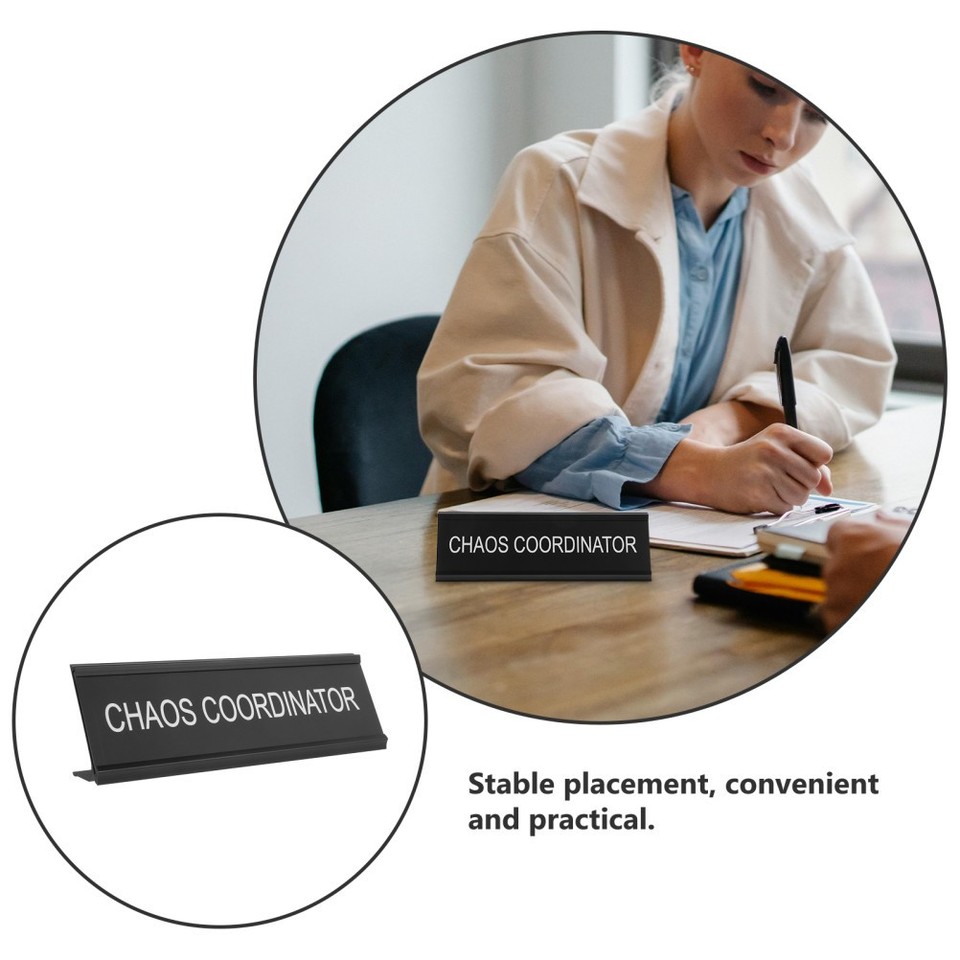 Funny Desk Plate Chaos Coordinator Office Sign Plaque Aluminum Letter ...