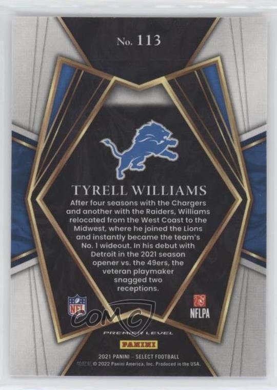 2021 Panini Select Premier Level Tyrell Williams #113 | eBay