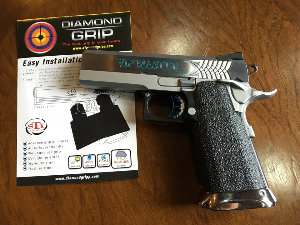 NEW! STI 2011 pistol Grip-Tape "Diamondgripp" Silicone Rubber for STI ...