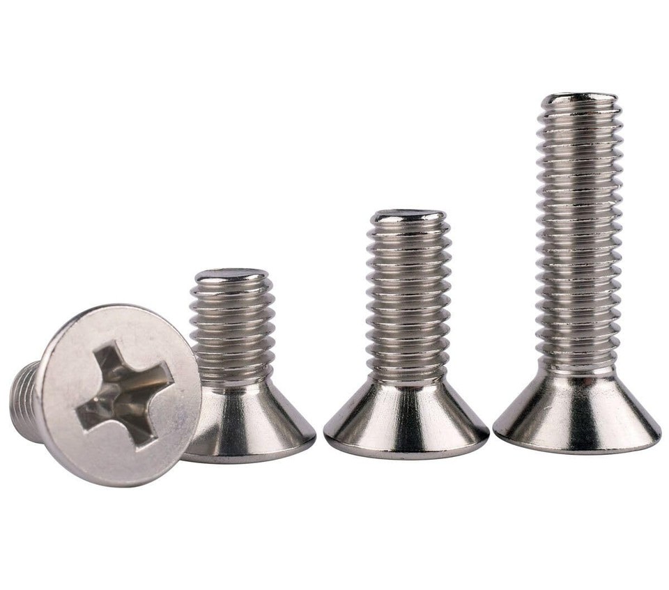 M4 - 4mm Senkschrauben mit Kreuzschlitz A2 Edelstahl Senkkopf-Schraube | eBay