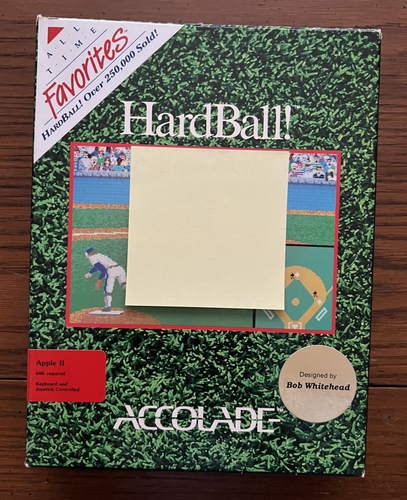 Hardball Baseball Game By Accolade, 1987. 5.25 Disk Apple II | eBay