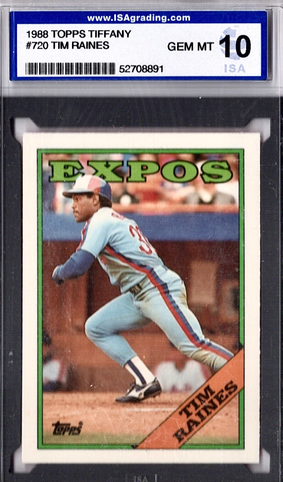 1988 Topps Tiffany Tim Raines #720 ISA 10 GEM Mint | eBay