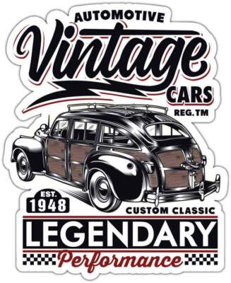 Automotive Performanve Legendaty Vintage Car Bumper Window Sticker ...