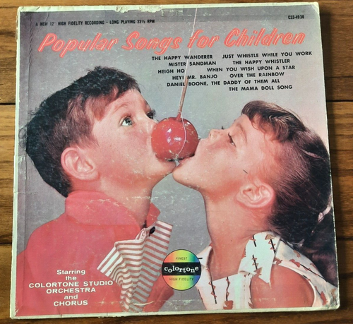 Vintage Popular Songs For Children Vinyl LP - Album - Used in Good ...