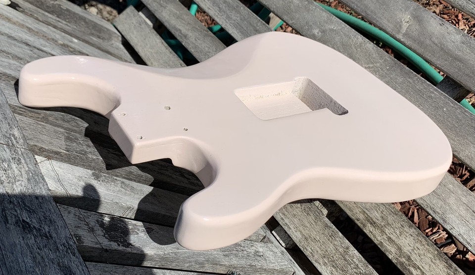 STRAT BODY AGED SHELL PINK patina Nitro finish ORDER YOURS HERE ...
